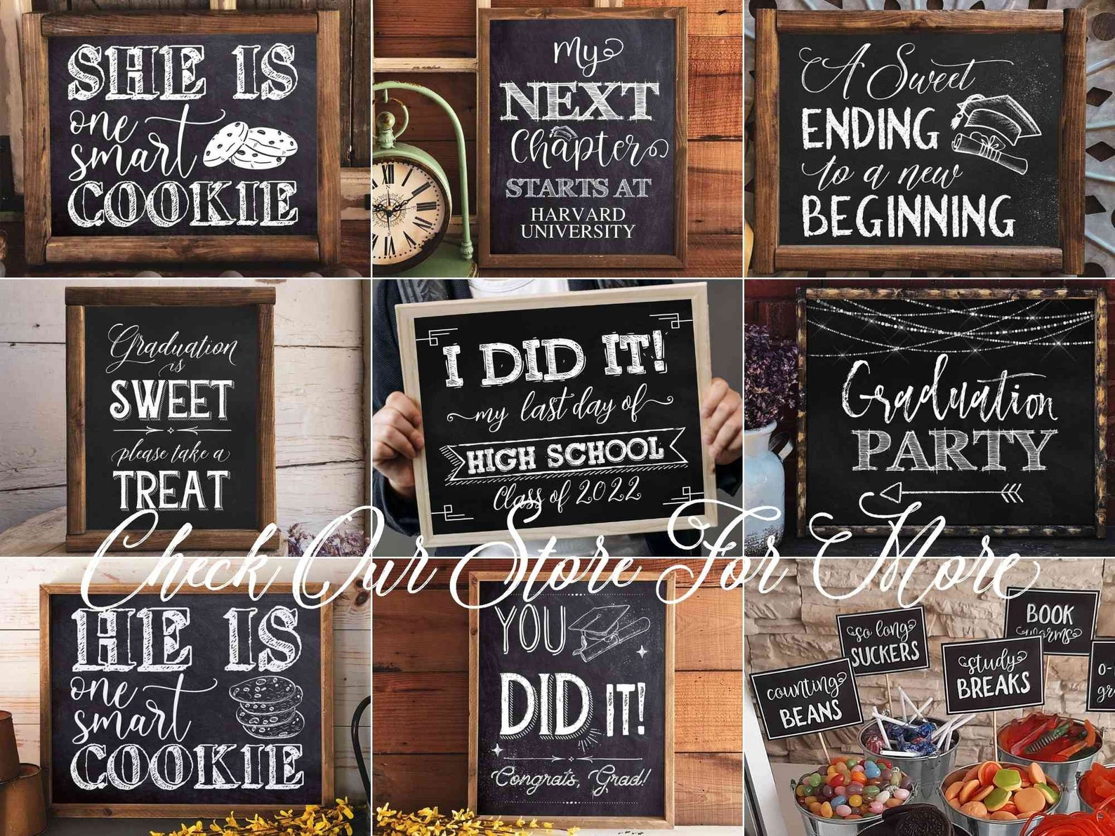 My Next Chapter Starts at Graduation Sign PRINTABLE Party - Etsy