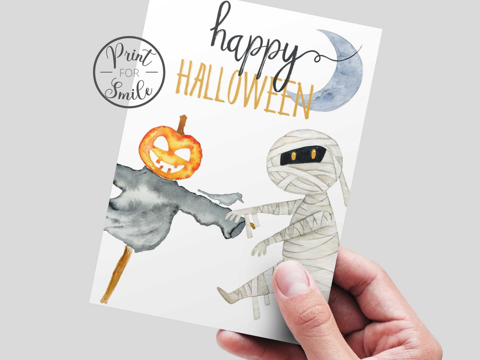 PRINTABLE Happy Halloween Cards Set - Etsy
