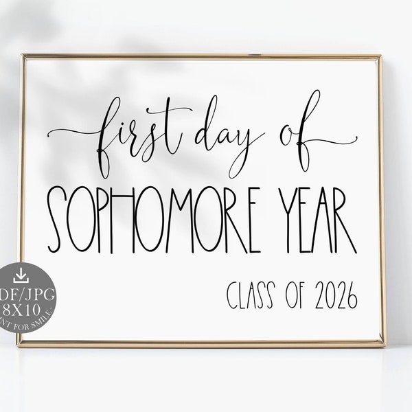 First Day Sophomore Etsy