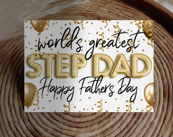 Printable Stepdad Father's Day Card Printable Father's Day Card for ...