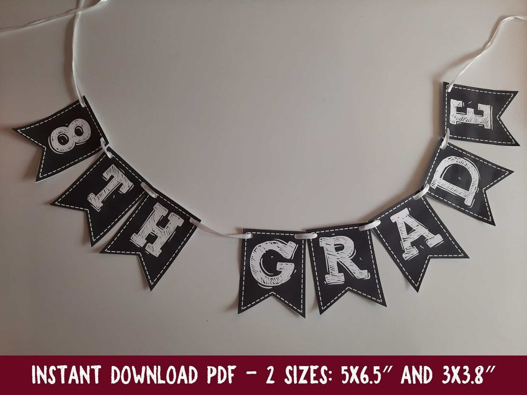 First Day of 8th Grade Banner PRINTABLE - Etsy