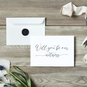 Will You Be Our Witness Card PRINTABLE A6 - Etsy