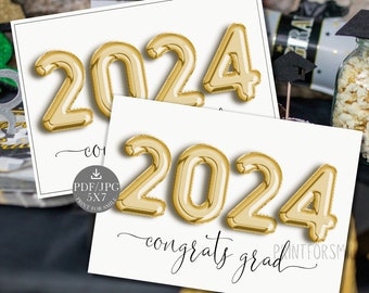 Printable Graduation Card, Congrats Grad Card, Graduation Gift, Card ...