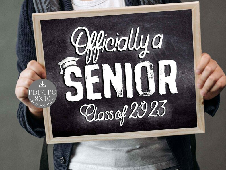 First Day of Senior Year Sign Class of 2023 12th Grade Sign - Etsy