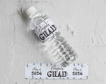 Graduation Water Bottle Labels, 2024 Senior, Graduation Printable ...