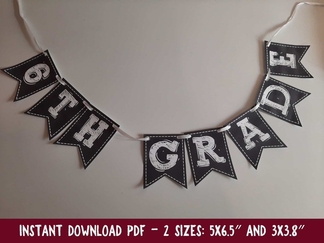 First Day of 6th Grade Banner PRINTABLE - Etsy