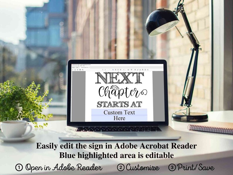 Graduation My Next Chapter Starts at Sign PRINTABLE Party - Etsy
