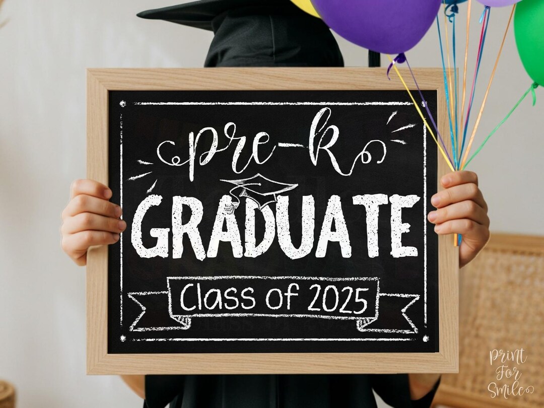 Pre-k Graduate Sign Printable Graduation 2025 - Etsy