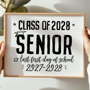 4 First Day of Freshman Year Sign BUNDLE, High School Signs, Class of ...