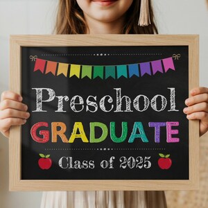 Preschool Graduate Sign Graduation PRINTABLE, Last Day of Preschool ...