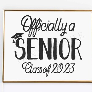 First Day of Senior Year Sign PRINTABLE Class of 2023 - Etsy