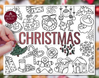 Printable Christmas Placemats Holidays Coloring Page Kids Activities ...