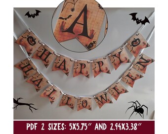 Halloween Banner Printable, Halloween Garlands, Flags and Bunting ...