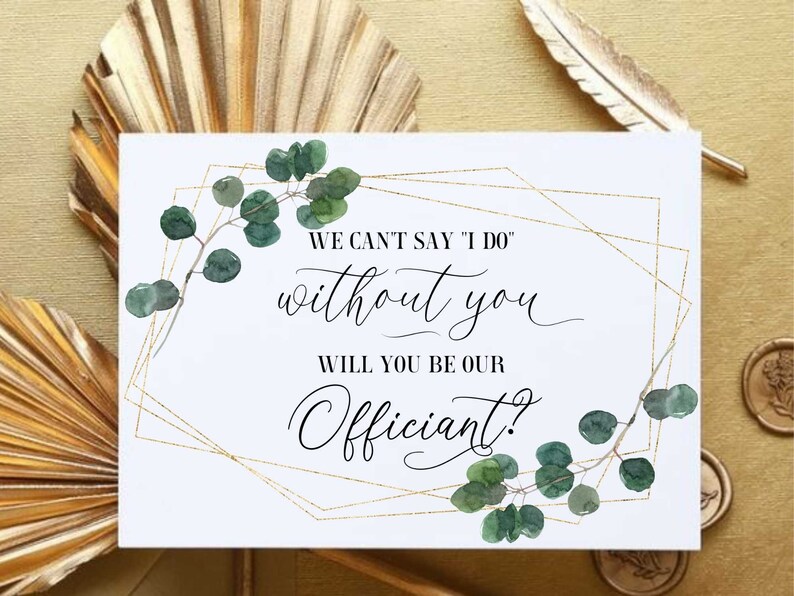 Will You Be Our Officiant Card PRINTABLE Officiant Proposal - Etsy