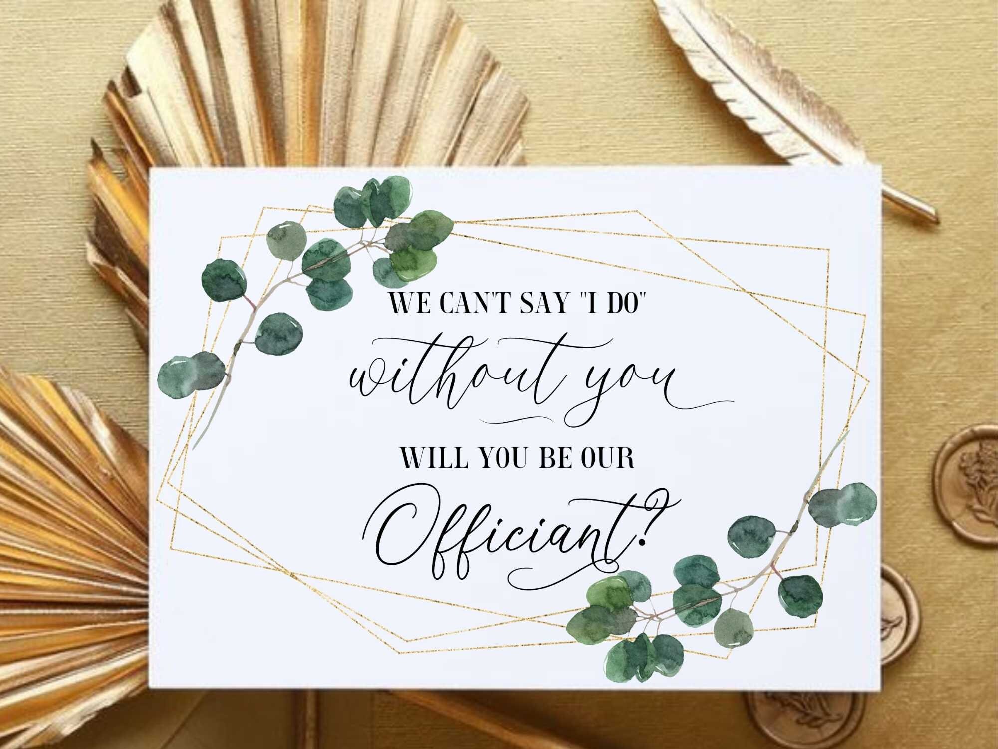 Will You Be Our Officiant Card PRINTABLE Officiant Proposal - Etsy