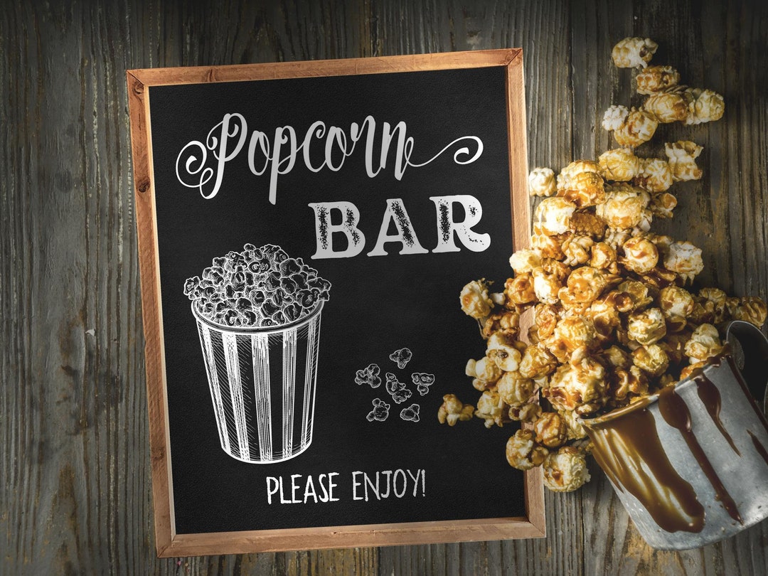 Graduation Popcorn Bar Sign PRINTABLE Graduation Party Decorations - Etsy
