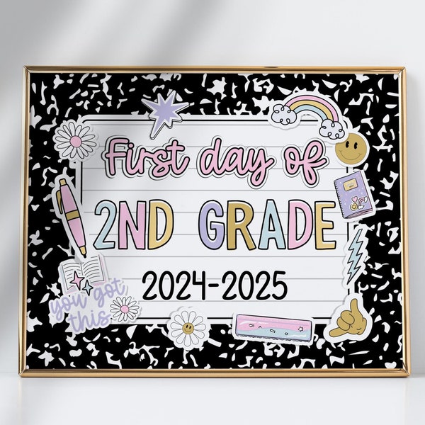 First Day of Second Grade Girl - Etsy