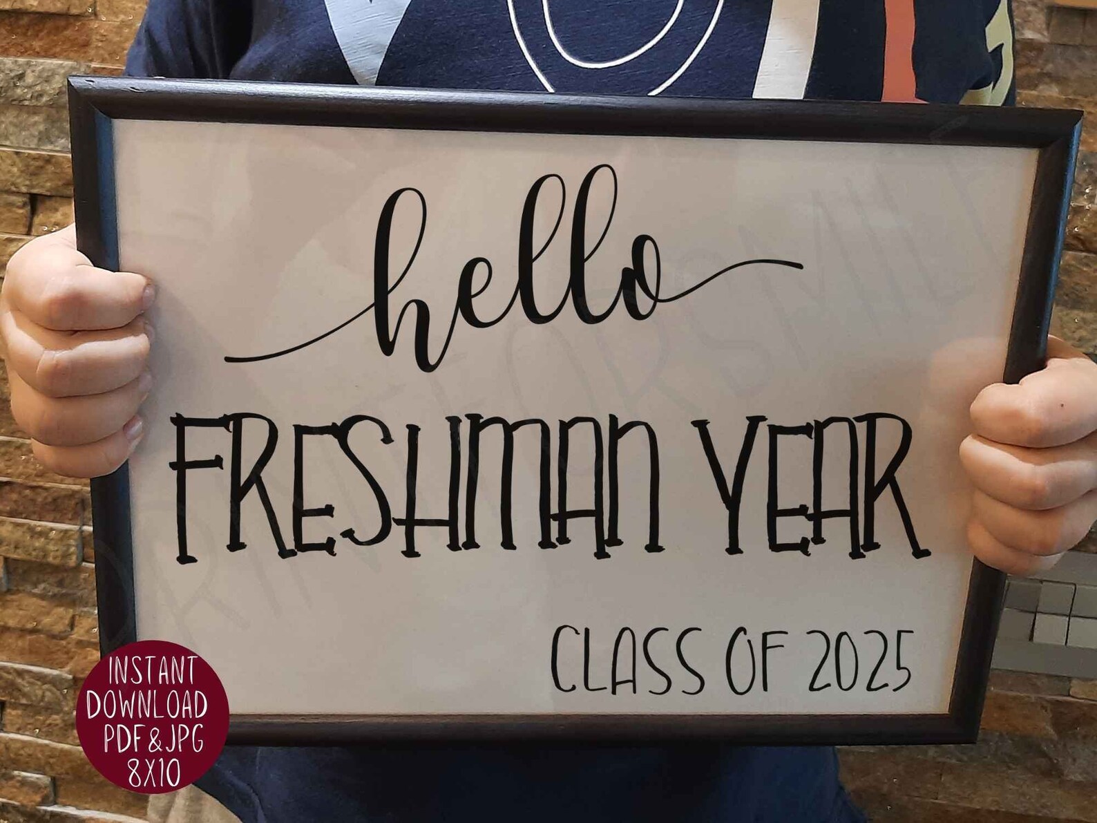 Hello Freshman Year Sign First Day Of Freshman Year | Etsy