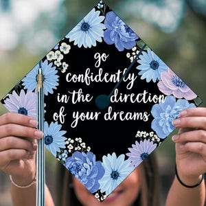 PRINTABLE Grad Cap Topper, Go Confidently in the Direction of Your ...