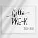 Hello Pre K Sign, First Day of Pre K, PRINTABLE, Instant Download - Etsy