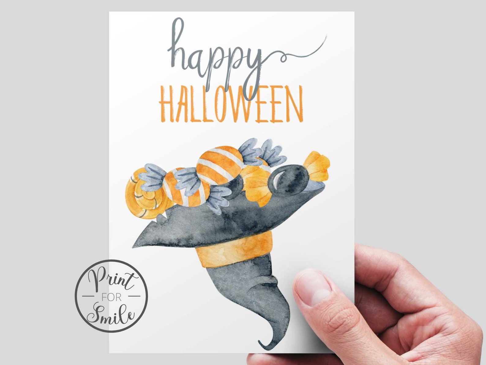 PRINTABLE Happy Halloween Cards Set - Etsy