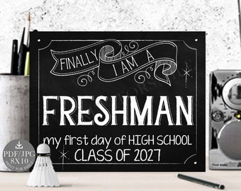 First Day of High School Sign First Day of Freshman Year - Etsy