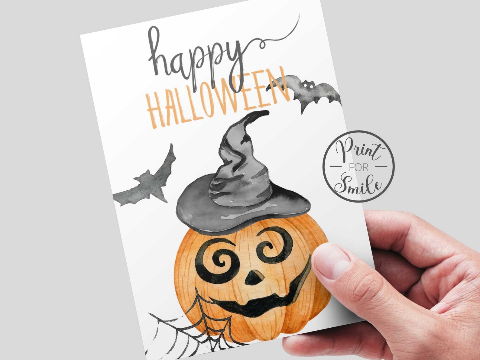 PRINTABLE Happy Halloween Cards Set - Etsy