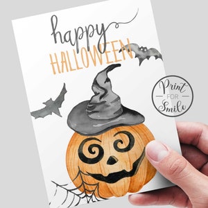 PRINTABLE Happy Halloween Cards Set - Etsy