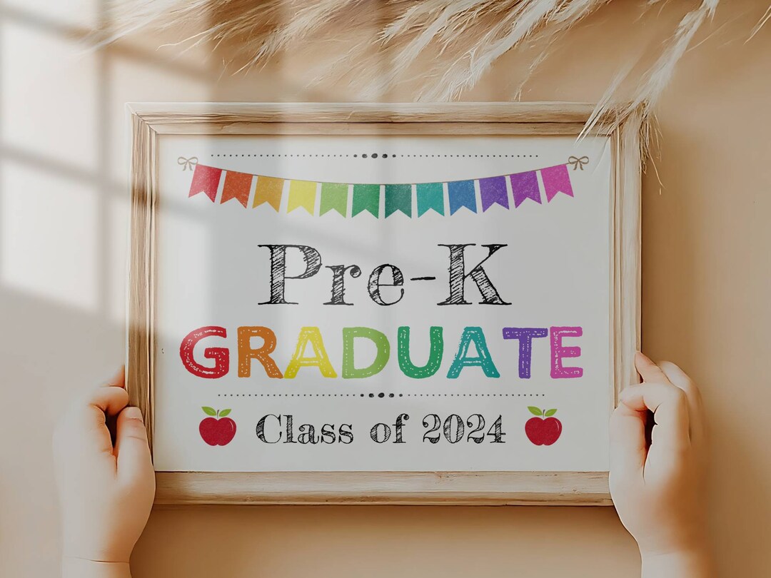 Pre-k Graduate Sign Graduation 2024 Printable - Etsy