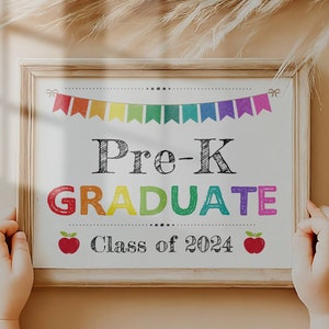 Pre-k Graduate Sign Graduation 2024 Printable - Etsy