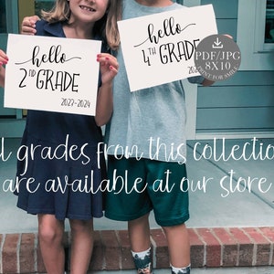 Hello Middle School Sign First Day of Middle School - Etsy