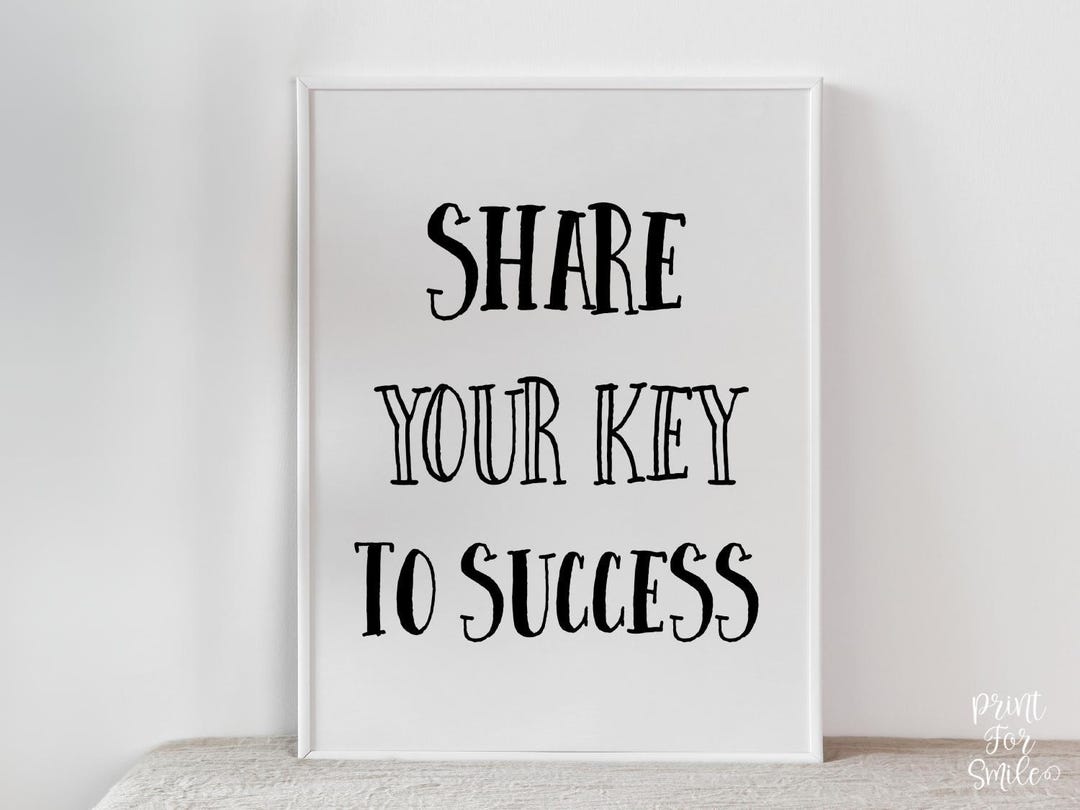 PRINTABLE Share Your Key to Success Sign, Grad Party Decor, Table Sign ...