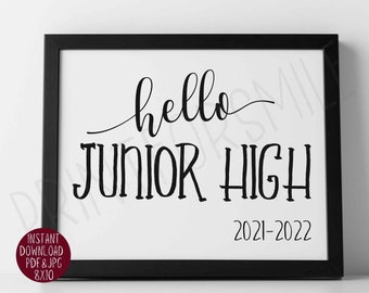 Junior High Sign | Etsy