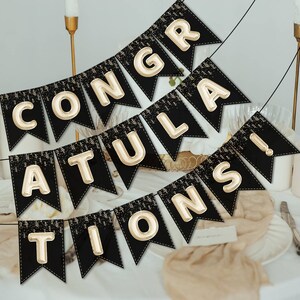 Congratulations Banner Printable Instant Download PDF 5x7 Inches Flags ...