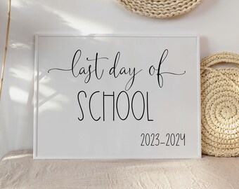 Last Day of Seventh Grade Sign 7th Chalkboard Printable 2024 End of ...