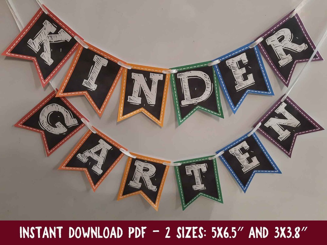 First Day of Kindergarten Banner PRINTABLE - Etsy