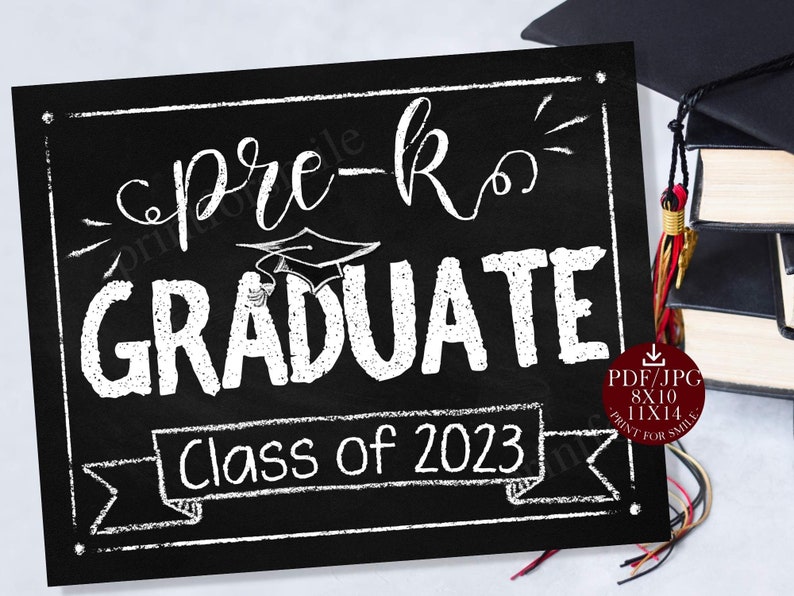 Pre-k Graduate Sign Printable Graduation 2023 - Etsy