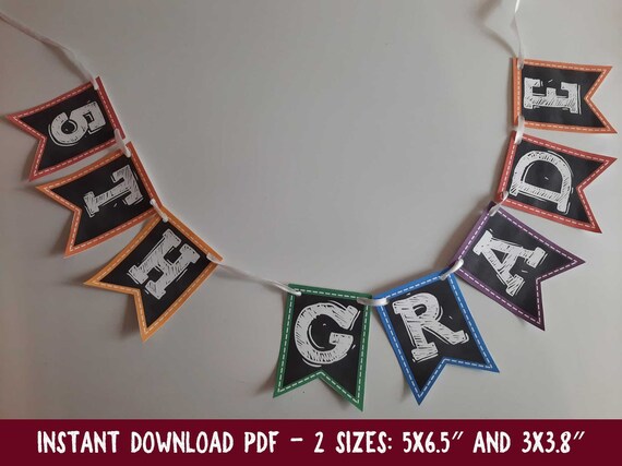 First Day of 5th Grade Banner PRINTABLE - Etsy