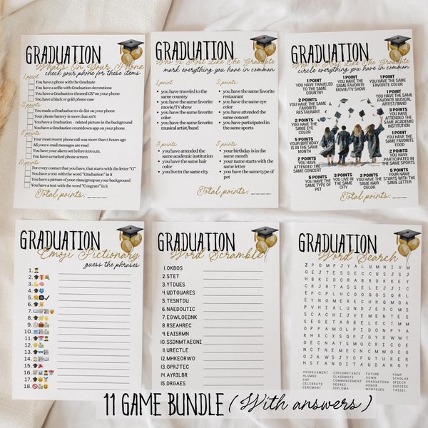 Graduation Games - Etsy