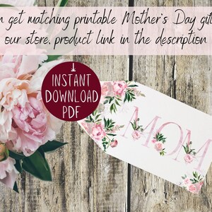 Printable Mother's Day Card Floral | Etsy
