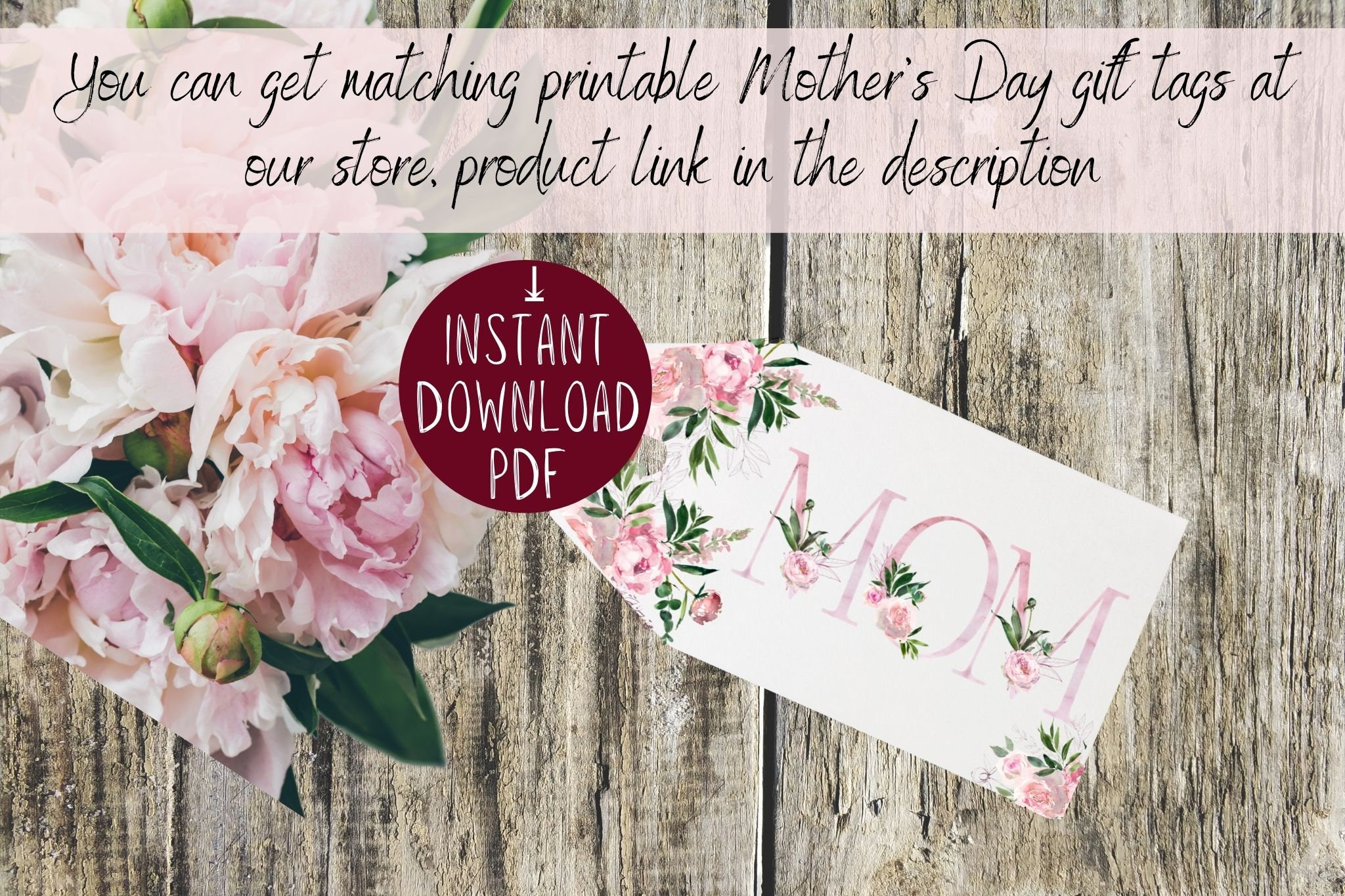 Printable Mother's Day Card Floral | Etsy
