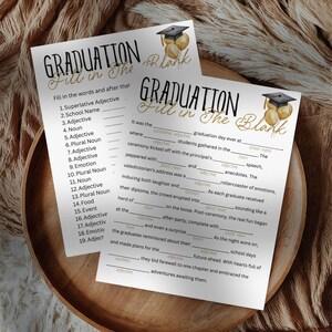 Graduation Game Fill in the Blank Printable College Graduation Party ...