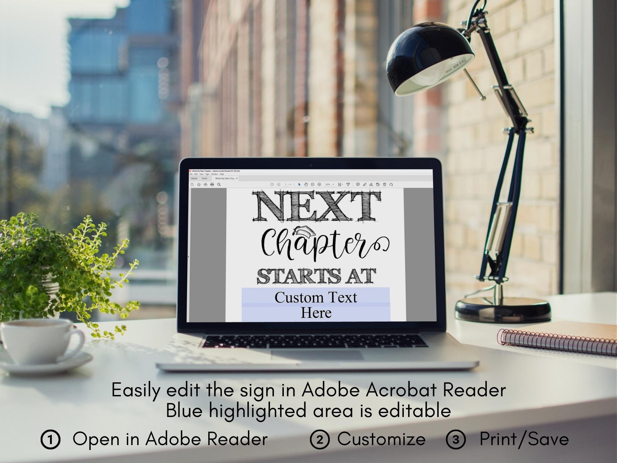 Graduation My Next Chapter Starts at Sign PRINTABLE Party Decorations ...