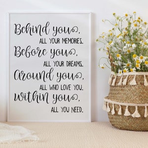 Behind You All Your Memories Sign Graduation Gift Before You All Your Dreams Around You All Who ...