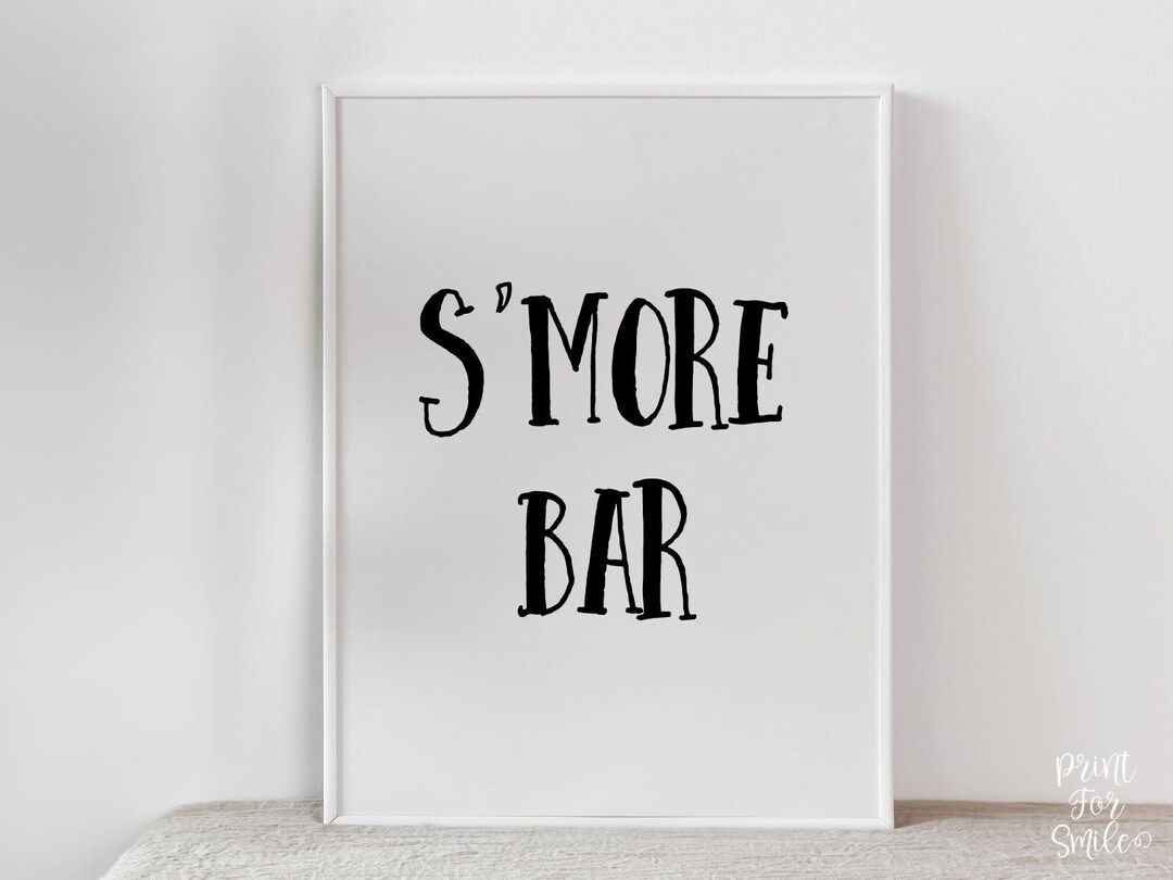 PRINTABLE S'more Bar Sign Graduation Party Decorations, Grad Party ...