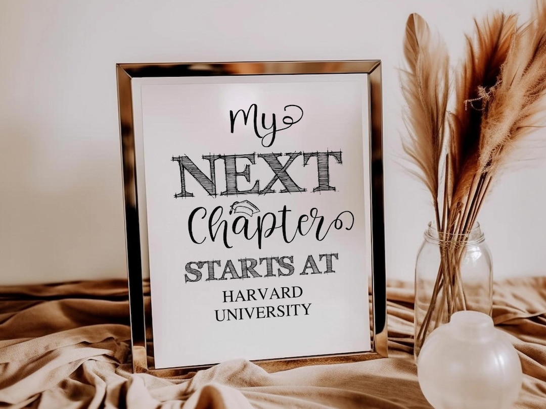 Graduation My Next Chapter Starts at Sign PRINTABLE Party Decorations ...