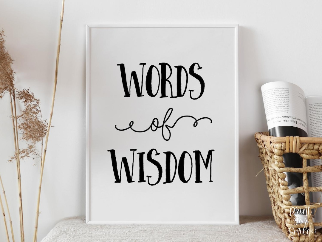 PRINTABLE Words of Wisdom Sign, Graduation Sign, Graduation Party Decor ...