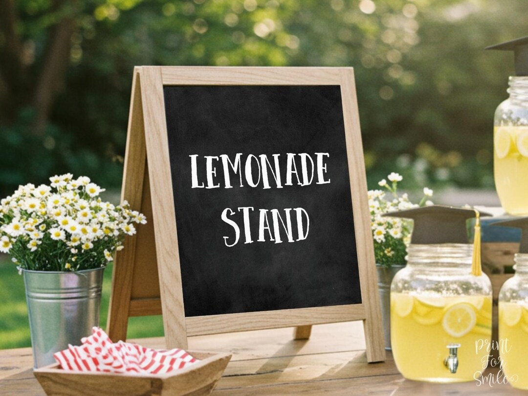 Lemonade Stand Sign PRINTABLE Graduation Sign, Party Sign, Party ...