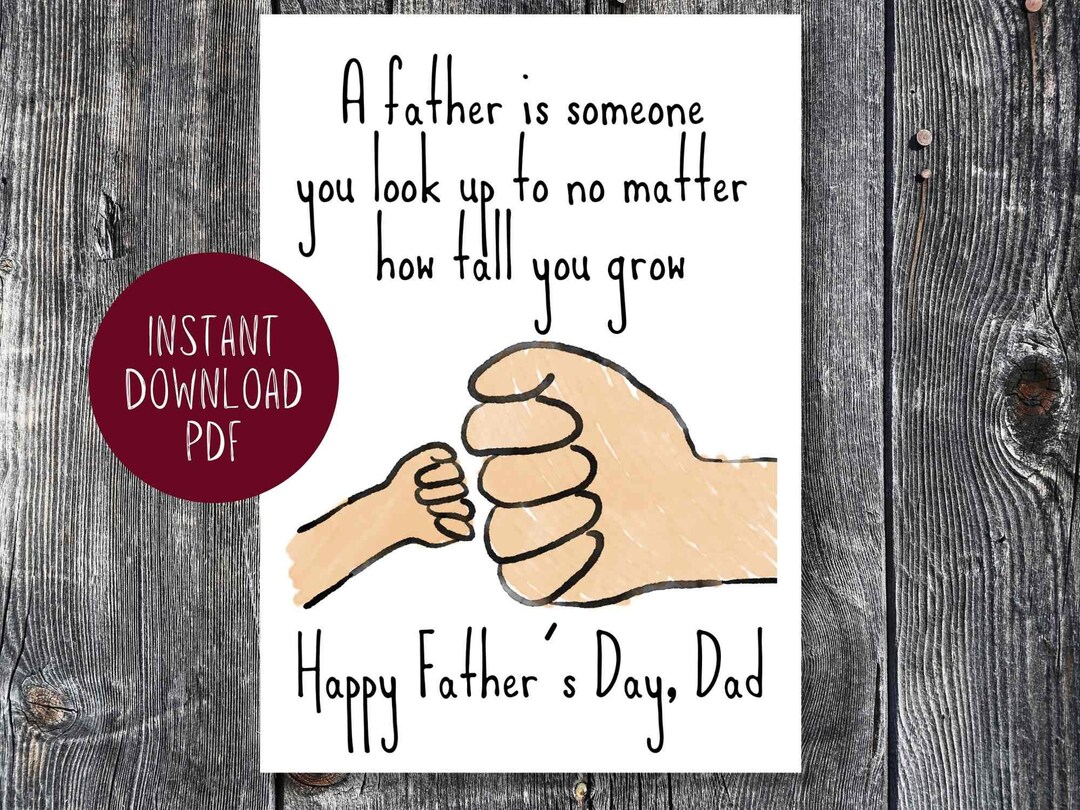 Printable Fathers Day Card From Son - Etsy