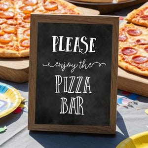 Pizza Bar Sign Graduation PRINTABLE, Grad Party Decor, Chalkboard ...